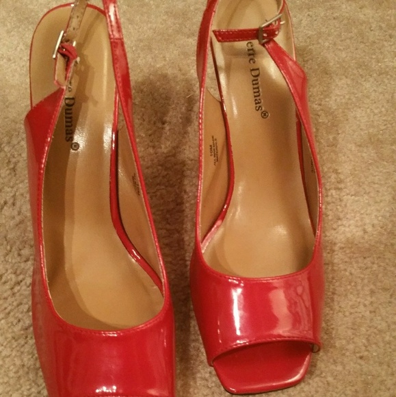 Pierre Dumas | Shoes | Red Slingback Sandals | Poshmark